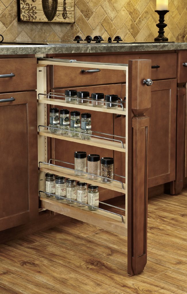 The convienence of Pullout Storage | Pioneer Cabinetry, Inc