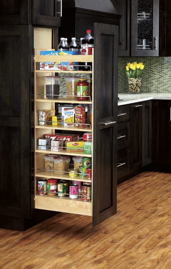 The convienence of Pullout Storage | Pioneer Cabinetry, Inc